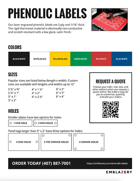 Laser Engraved Phenolic Labels | Electrical Panel Tags